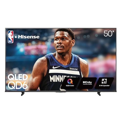 Hisense 50" Class QD6 Series (50QD6QF, 2025 Model) QLED 4K UHD Smart ...